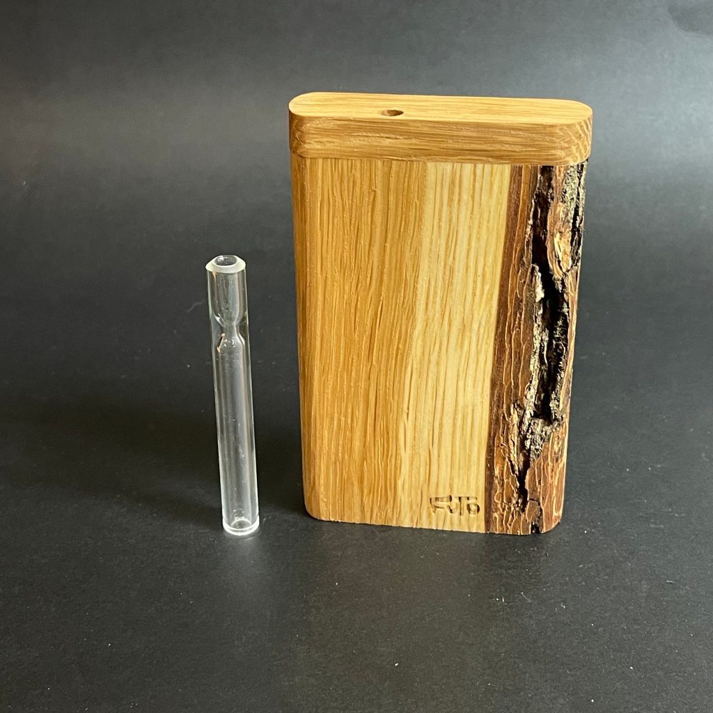 Live Edge Oak – FutoStash X #3851 – One Hitter Box – Dugout – 9mm Glass ...