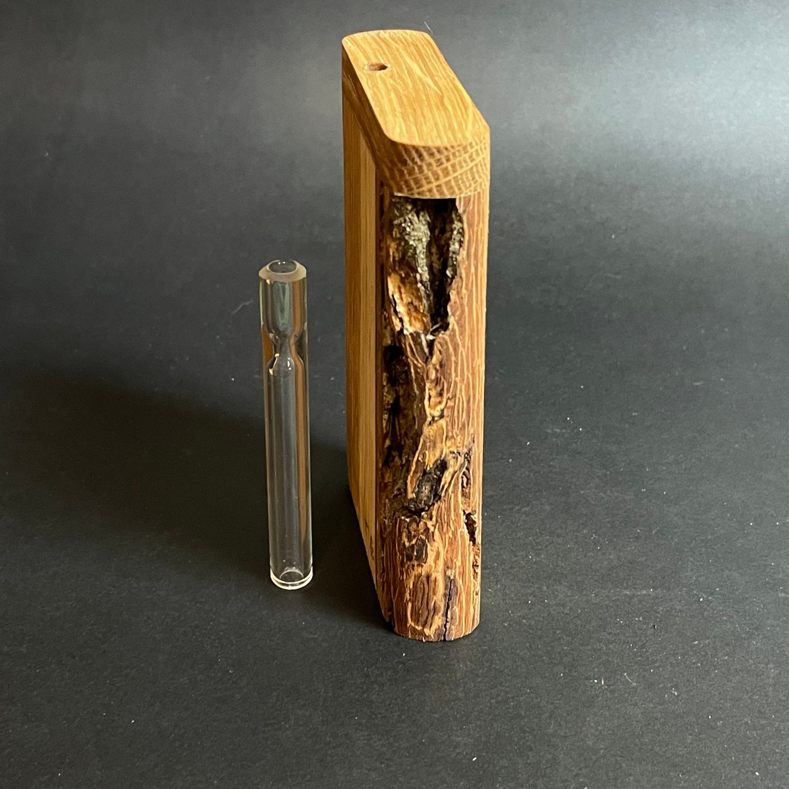 Live Edge Oak – FutoStash X #3851 – One Hitter Box – Dugout – 9mm Glass ...